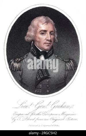 THOMAS GRAHAM, baron LYNEDOCH British military commander, with a fierce ...
