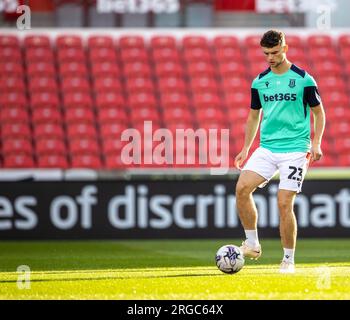 Luke McNally of Stoke City during the Sky Bet Championship match Stoke ...