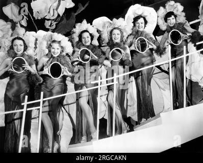 Group of Chorines, on-set of the Film, "Diamond Horseshoe", 20th ...