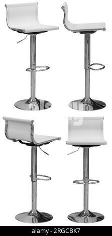 metal chair different angles isolated on white background Stock Photo ...