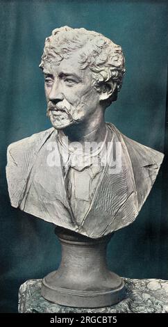 A bust of the artist James Abbott McNeill Whistler by Sir Joseph Edgar ...