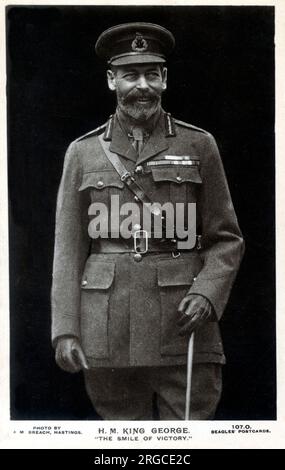 Photograph of King George V (1865-1936) and Kaiser Wilhelm II of ...