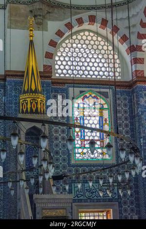 Istanbul, Turkey, Turkiye. Rustem Pasha Mosque. Iznik Tiles Decorate ...