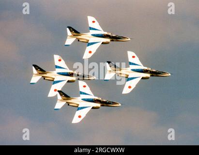 The Blue Impulse aerobatic display Japan Stock Photo - Alamy