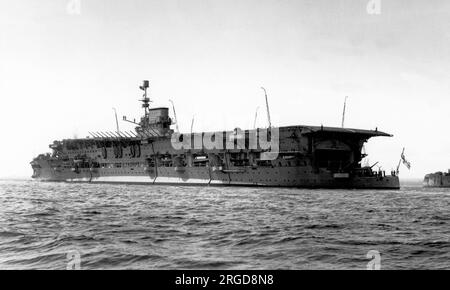 Royal Navy - HMS Courageous 50, an aircraft carrier, seen in August ...