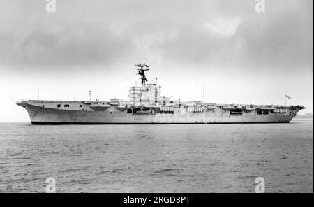 HMS Theseus R64 a Colossus-class light fleet aircraft carrier of the ...