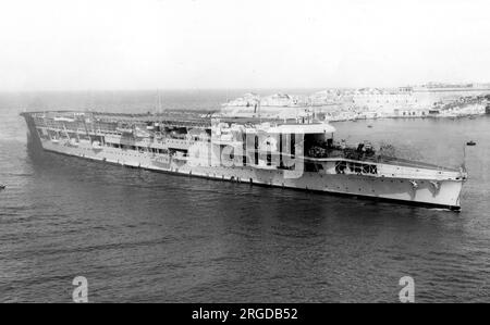HMS Furious 47 aircraft carrier, a modified Courageous-class ...