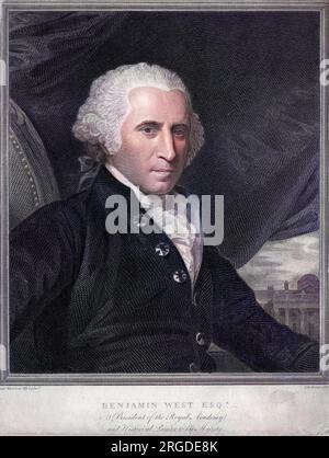 Benjamin West (1738-1820), American artist, portrait painting by Sir ...