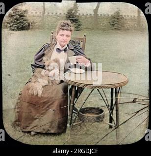 Florence Cook Medium With Katie King Behind Her Stock Photo - Alamy