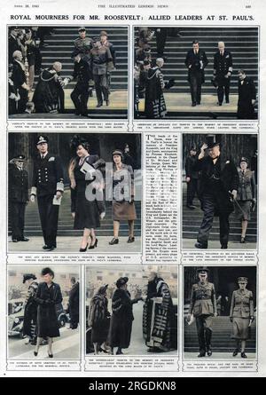 Funeral of Roosevelt Stock Photo - Alamy