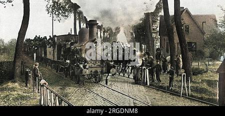 Retreat of Belgian army, Bruges, 1914 Stock Photo - Alamy