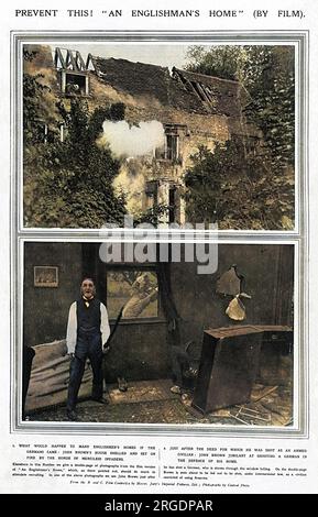 An Englishmans Home filmed, WW1 Stock Photo - Alamy