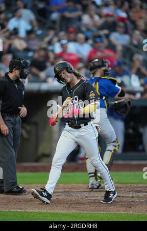 August 6 2023: El Paso left fielder Ben Gamel (52) at the plate during ...