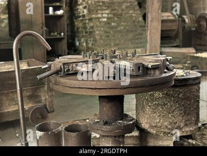 Manufacturing equipment - Lead Shrapnel - WW1 Date: circa 1915 Stock ...