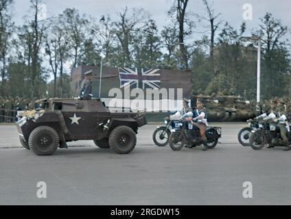 A military parade with jeep and motorbikes Stock Photo - Alamy