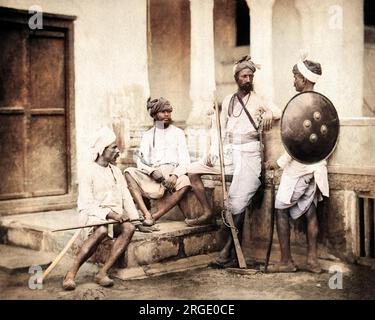 Group photo of four Chauhan Rajputs (meaning, literally, son of a king ...