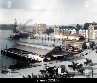 View of the Circular Quay from the Customs House, Sydney, Australia ...