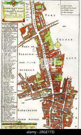 'St Martins le Grand', Aldersgate Ward. City of London. STOW/STRYPE ...