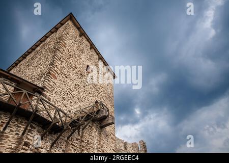 Picture of the main tower (kula), of vrsacki zamak, or vrsac castle, in ...