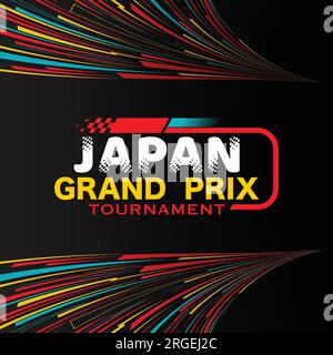 Japan colorful Grand Prix wallpaper Stock Vector Image & Art - Alamy