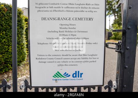 Deansgrange Cemetery in Dublin, where Sinead O’Connor was laid to rest ...