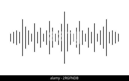 Sound waves flat monochrome isolated vector object Stock Vector Image ...