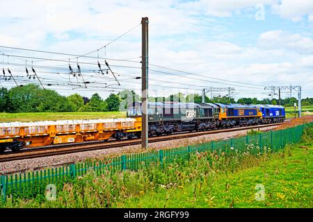 Class 60026 Helvelyn,Class 66774 and Class 66719 Evening Star ...
