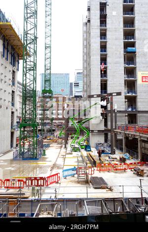 1 Broadgate development under construction at site excavation building ...