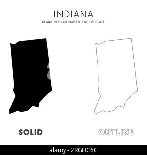Indiana map. Borders of Indiana for your infographic. Vector US state ...