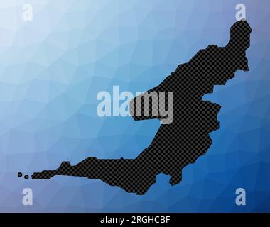 Map of Bequia. Low poly illustration of the island. Geometric design ...
