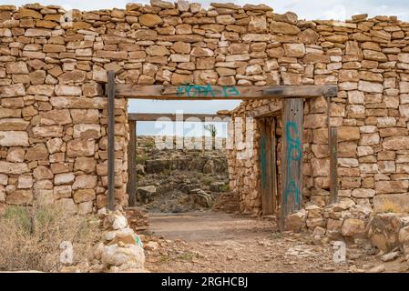 Part of the abandoned zoo at Two Guns, AZ. This was also the site of an ...