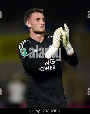 Leicester City goalkeeper Jakub Stolarczyk in action during the Premier ...