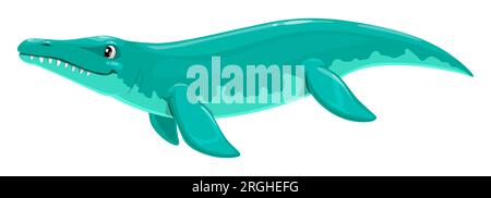 Cartoon Kronosaurus dinosaur character. Extinct marine beast or monster ...