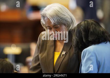State Rep. RHETTA BOWERS, (D-Rowlett) in late afternoon action at the ...