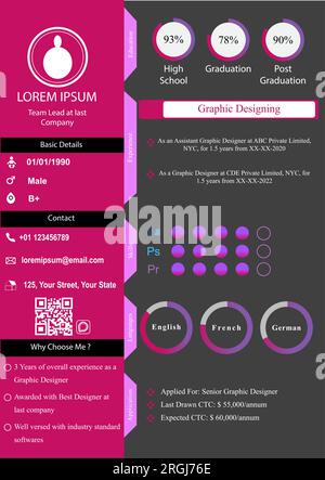 Beautiful modern resume cv template design elegant stylish. Stand apart ...