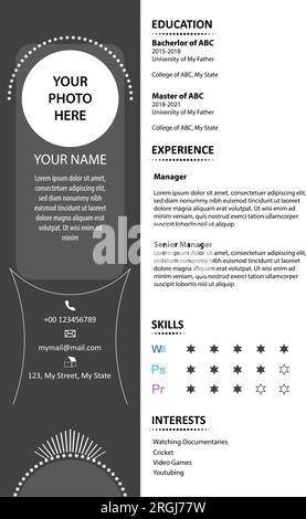 Beautiful modern resume cv template design elegant stylish. Stand apart ...