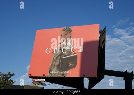 Gucci billboard on the Sunset Strip in West Hollywood, CA Stock Photo ...