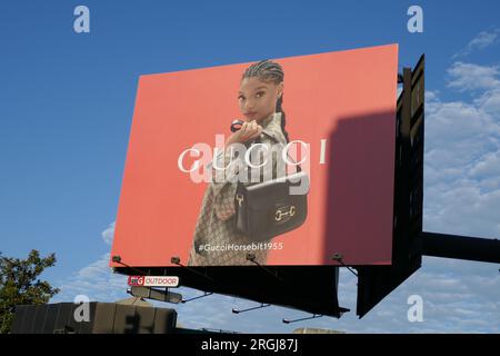 Gucci billboard on the Sunset Strip in West Hollywood, CA Stock Photo ...