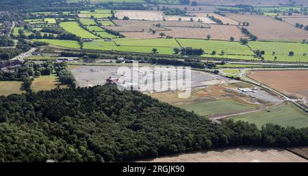 aerial view of Scotch corner junction where the A1M meets the A66 trunk ...