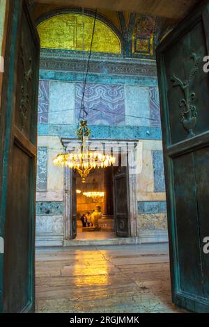 :interior view of Outer narthex of Hagia Sophia build as Christian ...