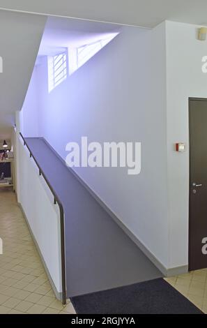 Ramp of the Villa Savoye by architect Le Corbusier in Poissy near Paris ...