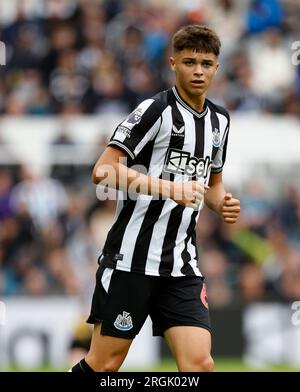 Newcastle United's Lewis Miley during the Premier League match at St ...