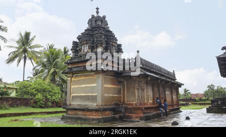 INDIA, KARNATAKA, SHIMOGA, July 2023, Devotee at Parvati Temple ...