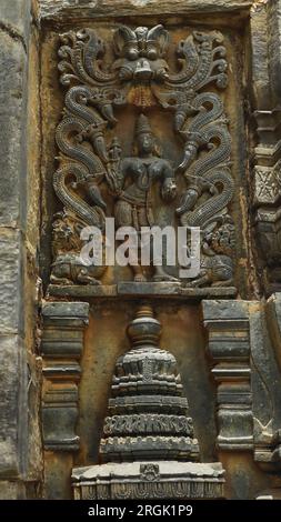 Carvings of Makara and Temple Dome on the Basaveswara Temple, Kuruvatti ...