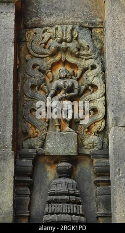 Carvings of Makara and Temple Dome on the Basaveswara Temple, Kuruvatti ...