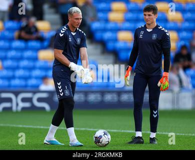 Coventry City goalkeeper Simon Moore with sponsors at Coventry Building ...