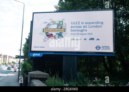 London, UK. 10 Aug 2023. A general view of ULEZ (Ultra Low Emission ...
