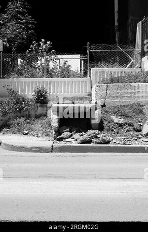Industrial urban tunnel hidden under rubble Stock Photo - Alamy