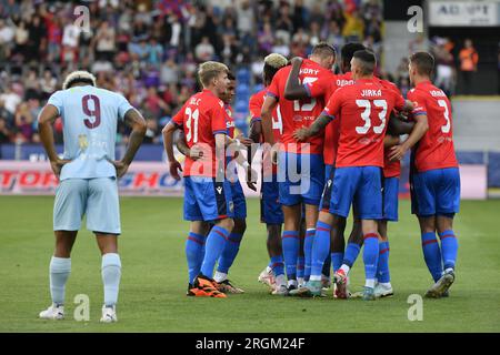 Pilsen, Czech Republic. 10th Aug, 2023. Goalkeeper of Gzira David ...