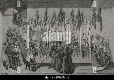 Medieval Court Ladies Stock Photo - Alamy